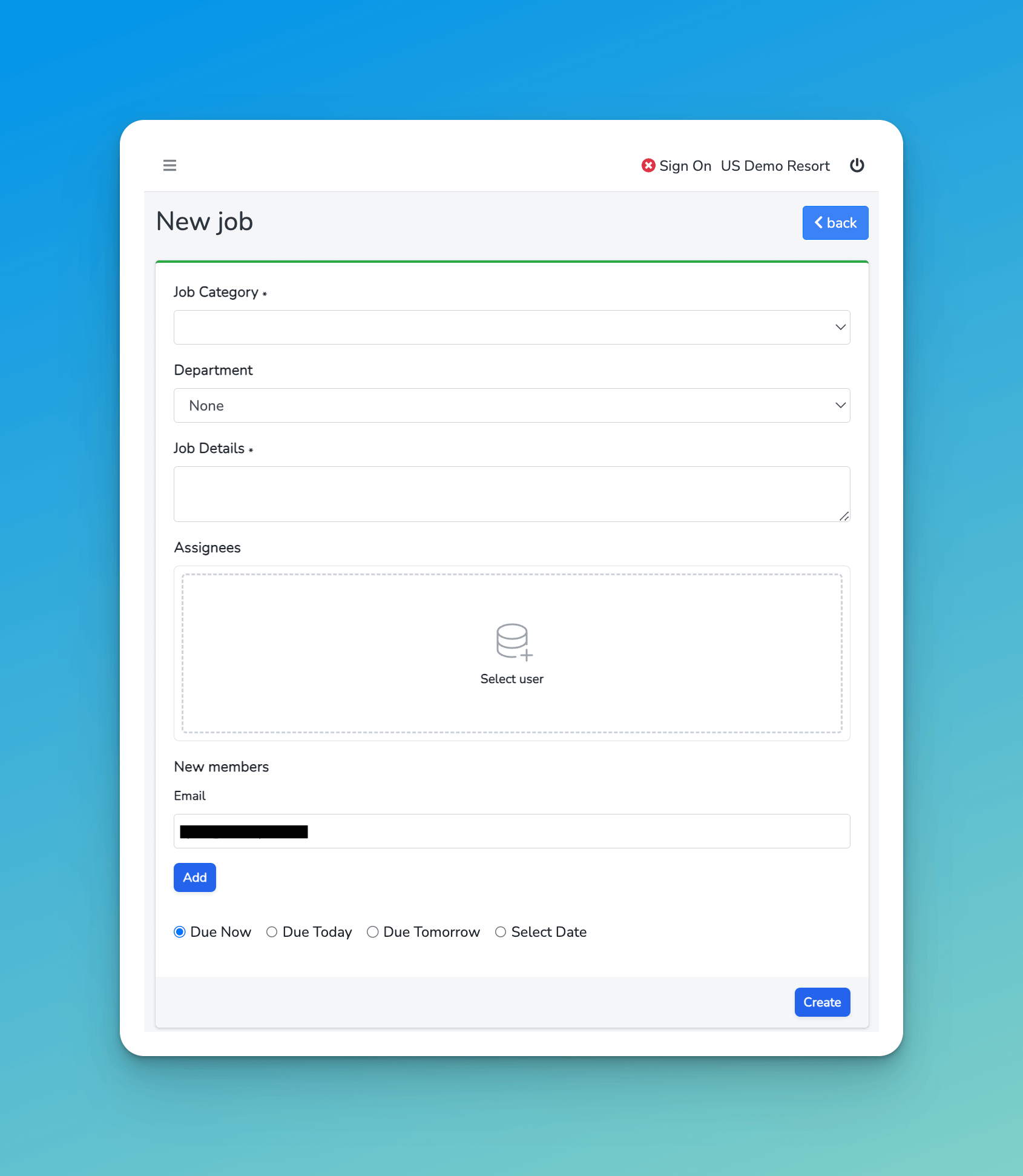 Creating a Job - Medic52